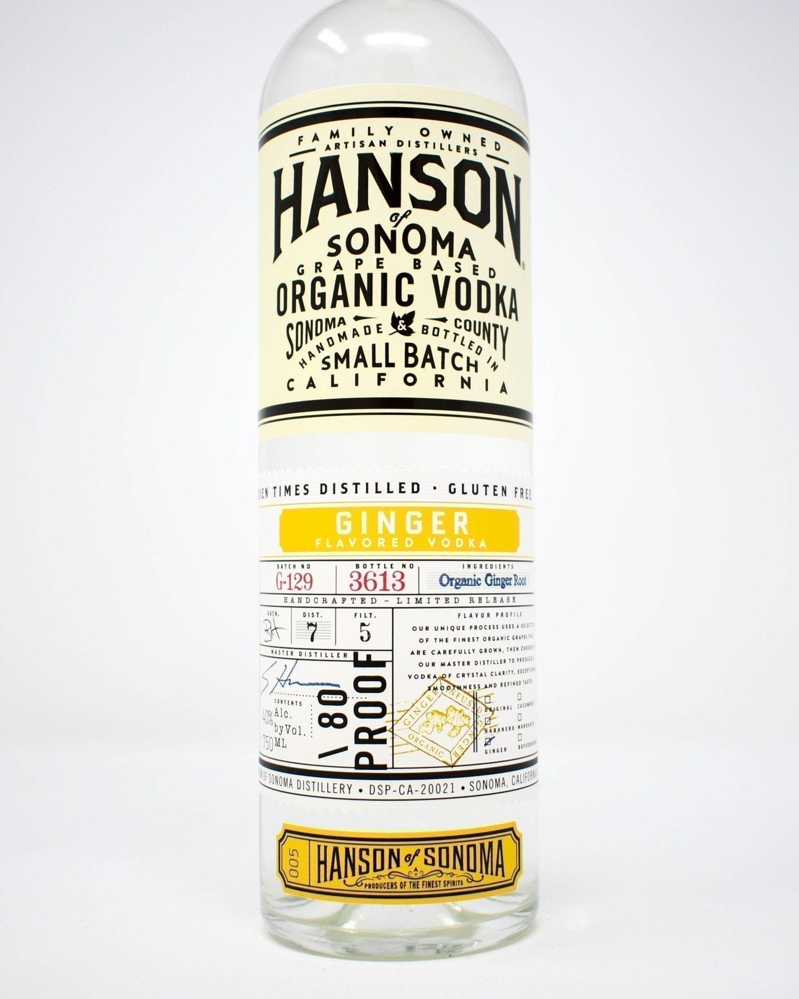Hanson Organic Ginger Vodka, 750ml