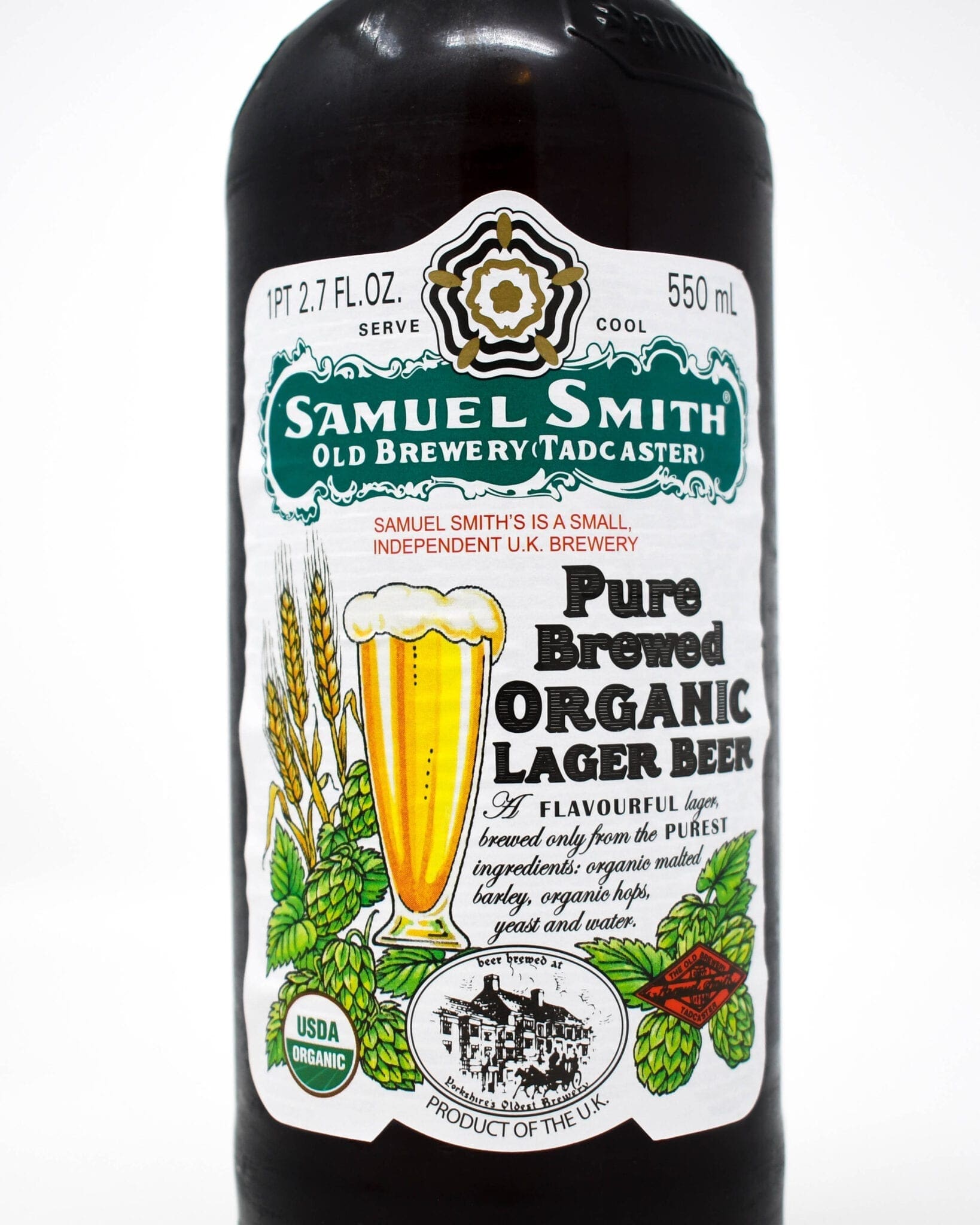 Samuel Smith Pure Brewed Organic Lager, 550ml Bottle - Princeville Wine ...