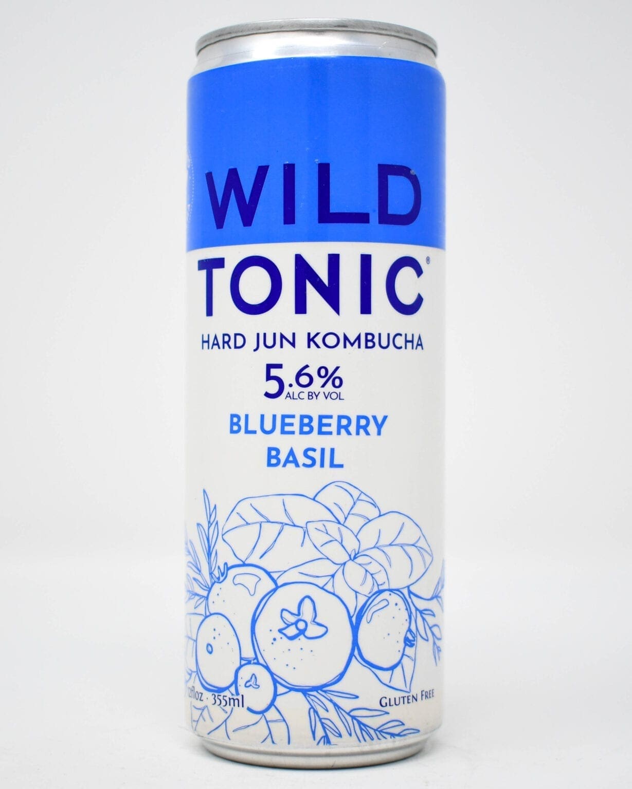 Wild Tonic Hard Jun Kombucha, Blueberry Basil, 12oz Can - Princeville ...