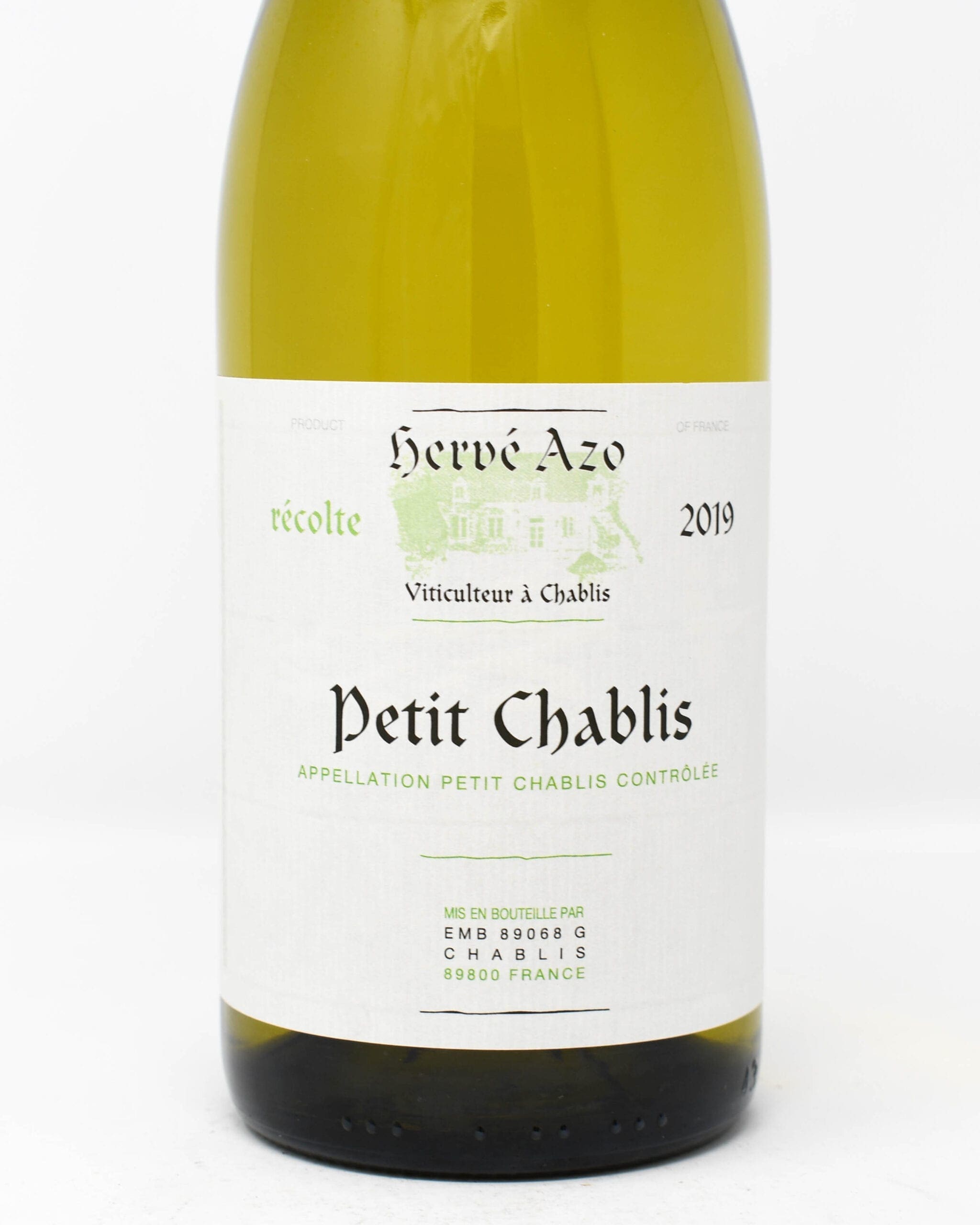 Domaine Hervé Azo, Petit Chablis 2019 - Princeville Wine Market