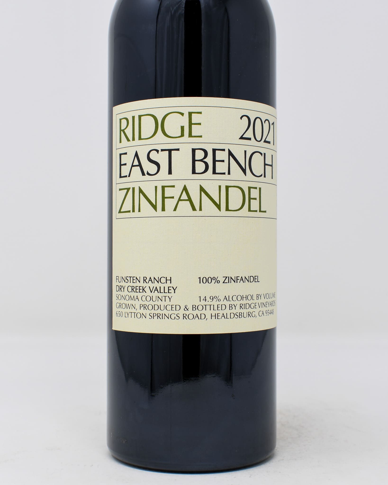 Ridge, East Bench, Zinfandel, Dry Creek Valley, California 2021 ...